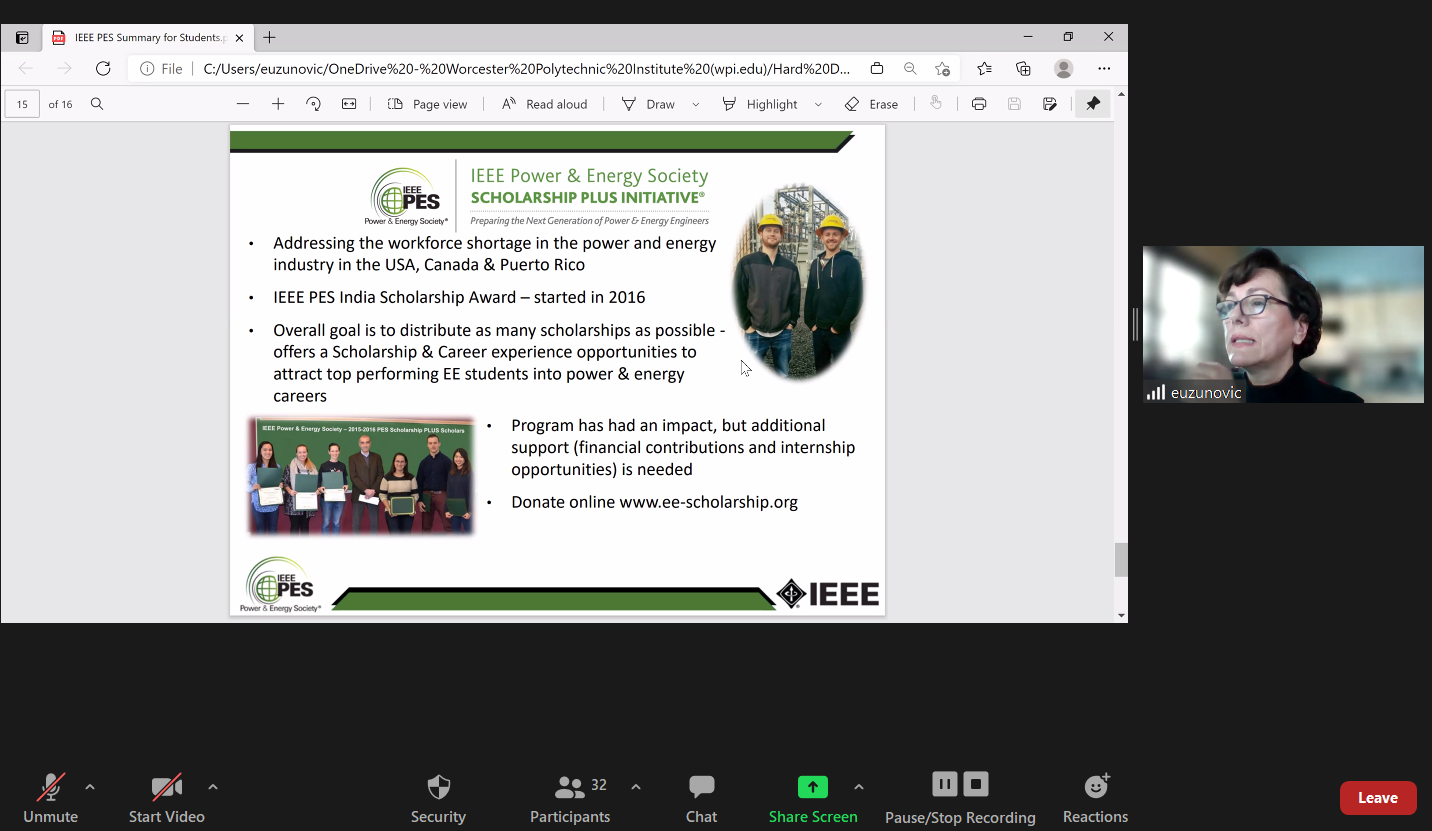 Power and Energy Society (PES) Day 2021 Webinar – The IEEE PES Student Branch Chapter